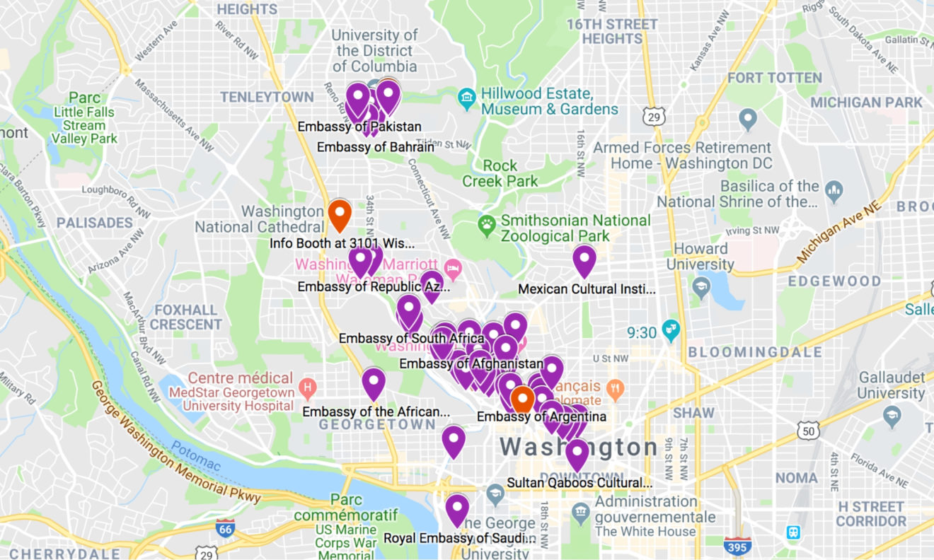 Washington : “Around the world embassy tour” , 50 ambassades ouvrent ...